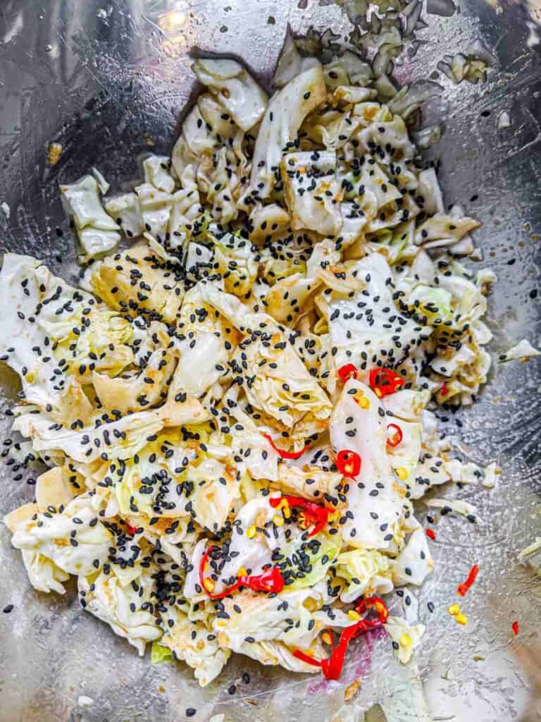 Sesame Sautéed Cabbage with Garlic, Ginger & Chili - Cristina's Kitchen
