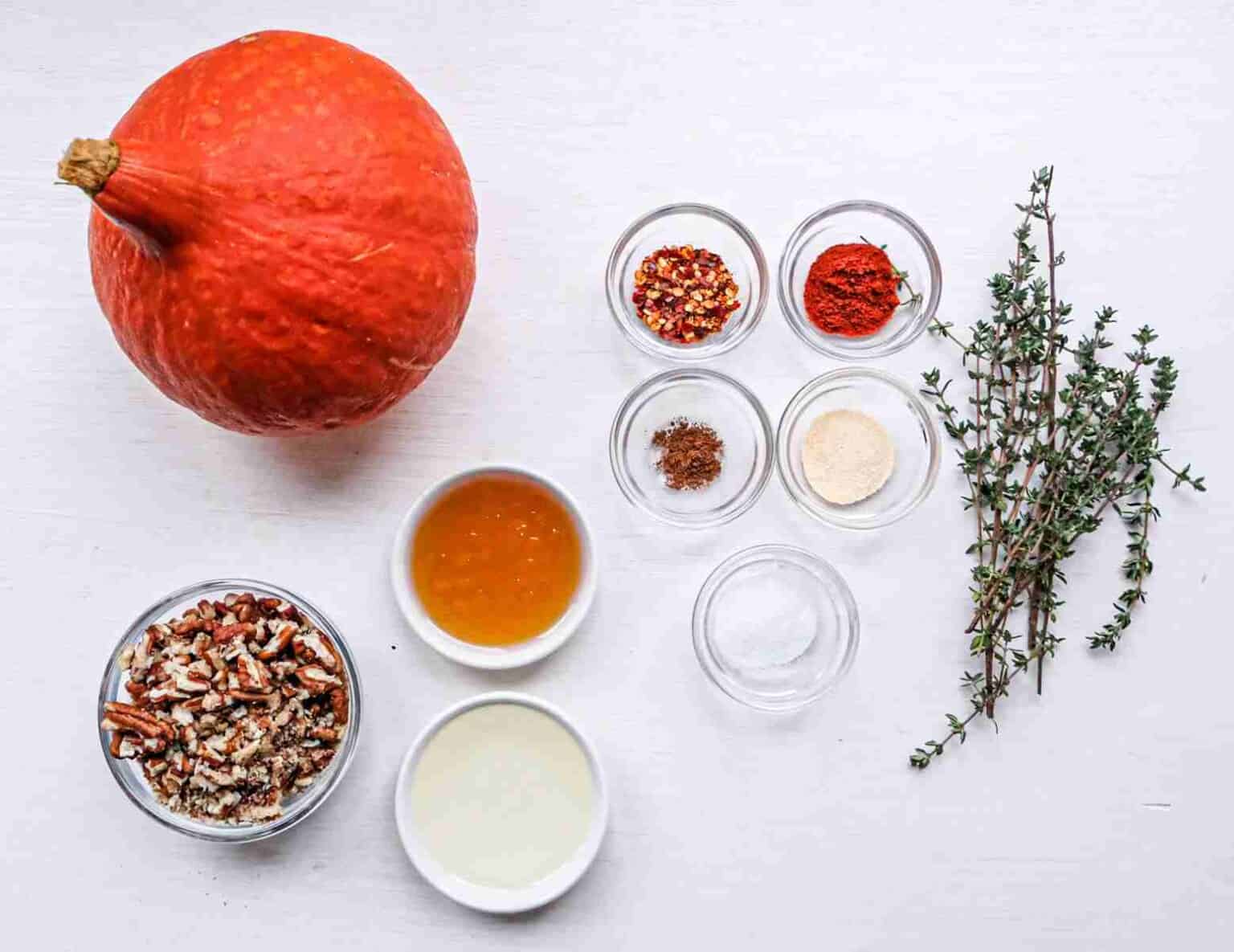 Roasted Red Kuri Squash with Pecans, Honey & Thyme - Cristina's Kitchen