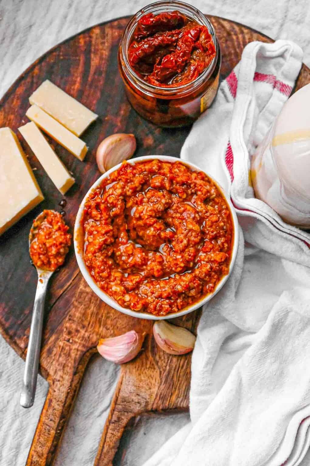 Classic Red Pesto (Sun Dried Tomato Pesto) - Cristina's Kitchen