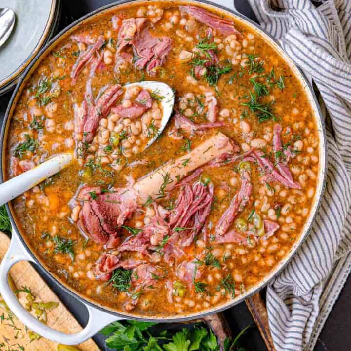 White Beans and Ham Hock Soup (Instant Pot friendly) - Cristina's Kitchen