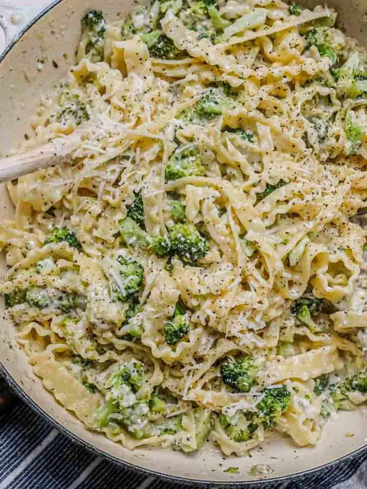 One Pot Herb Crusted Cod & Broccoli Parmesan Orzo - Cristina's Kitchen