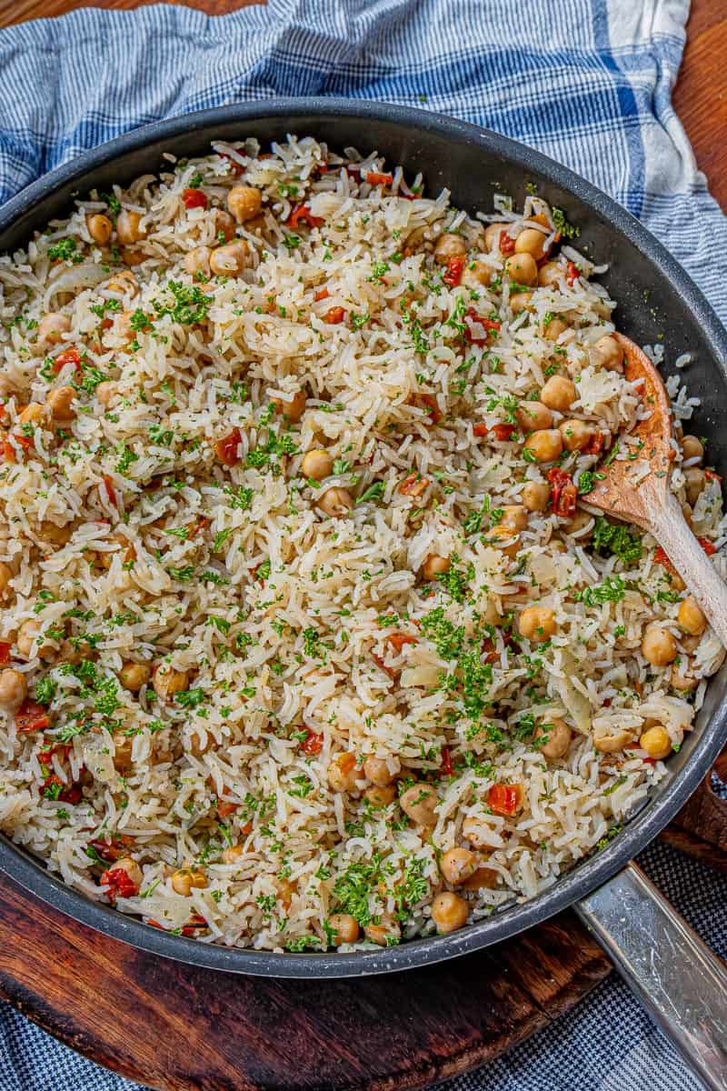 Mediterranean Rice with Chickpeas and Sun Dried Tomatoes - Cristina's ...